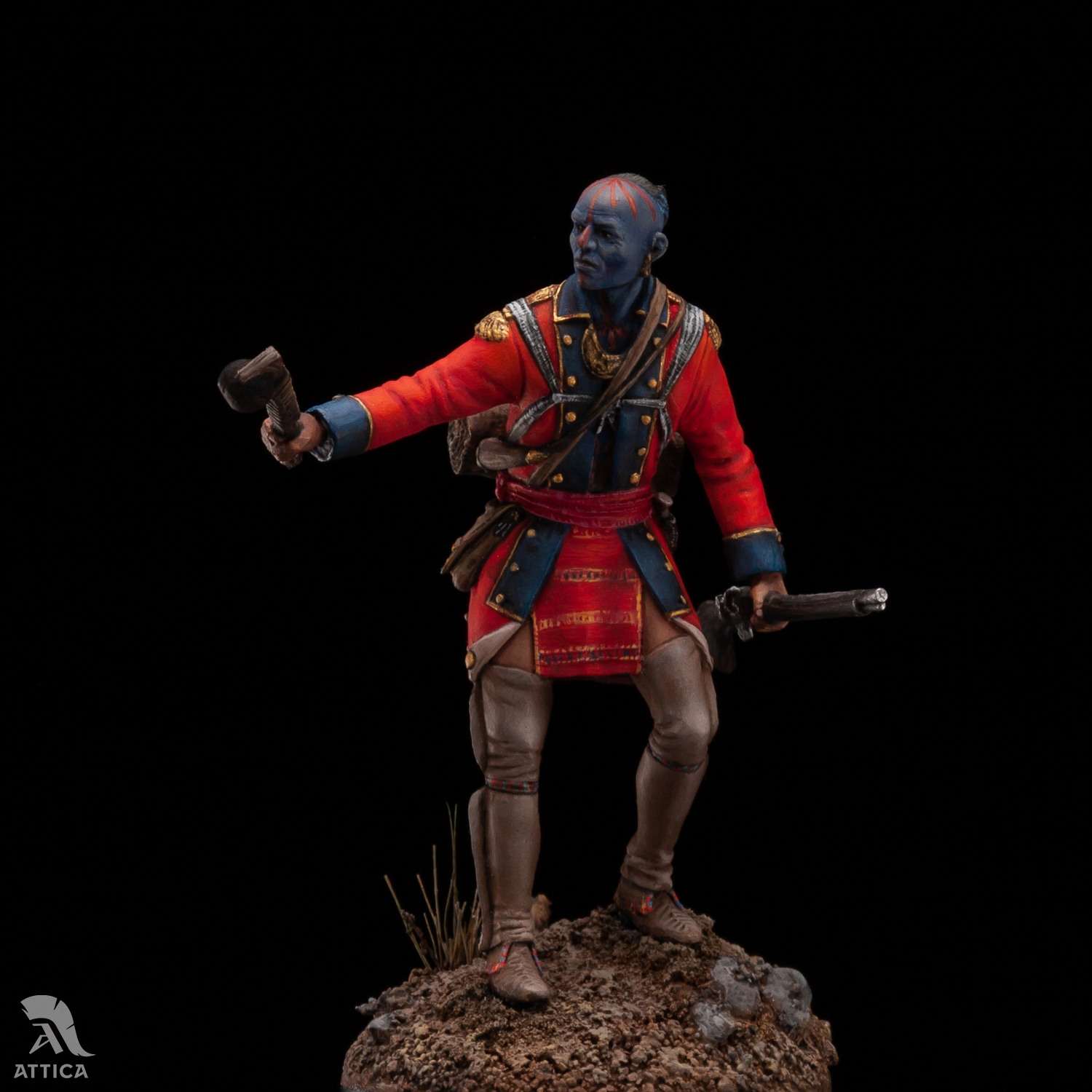 Mohawk Warrior Native Americans Painted Toy Soldier Art Quality