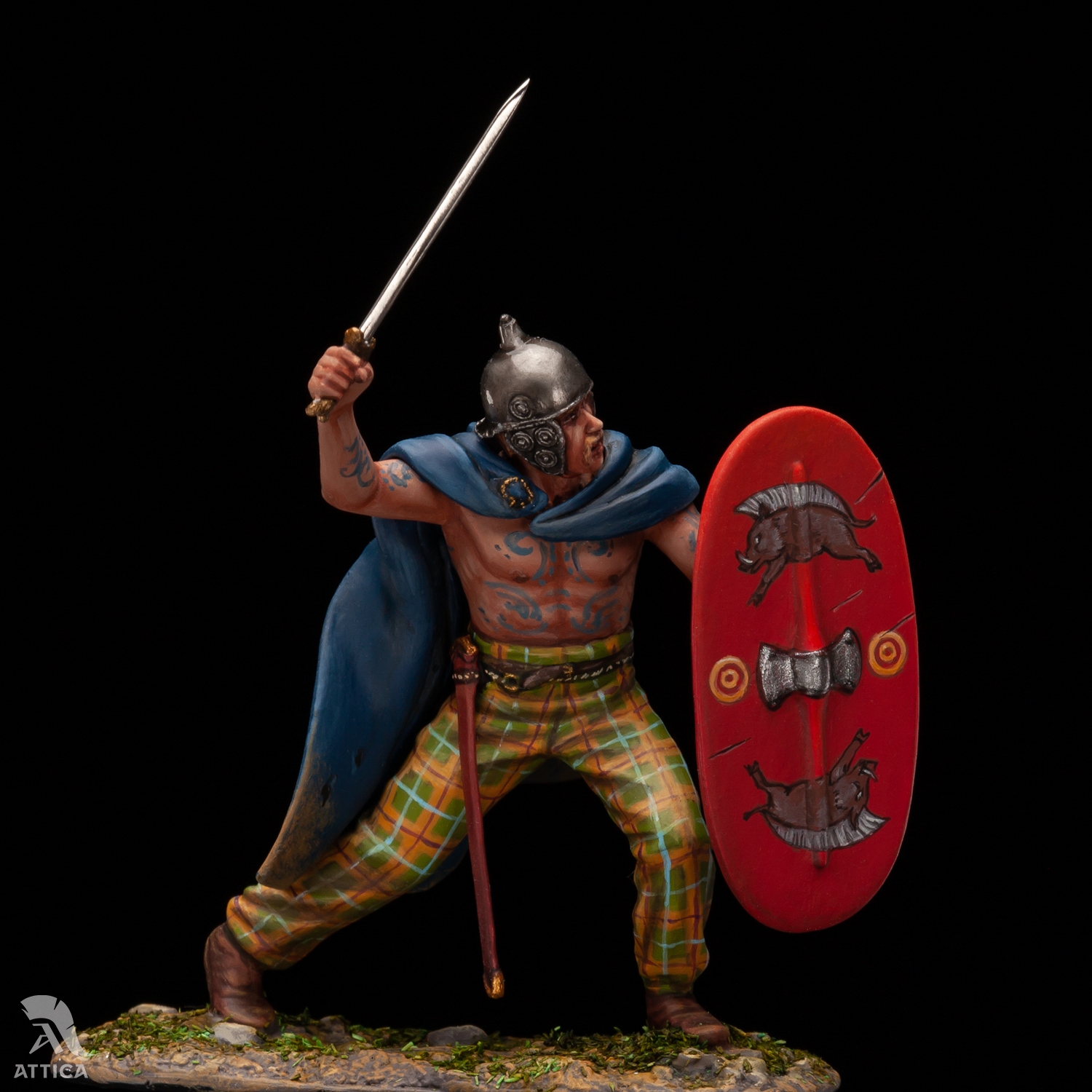 Celtic noble warrior with sword, Roman–Gallic wars Painted Toy Soldier ...