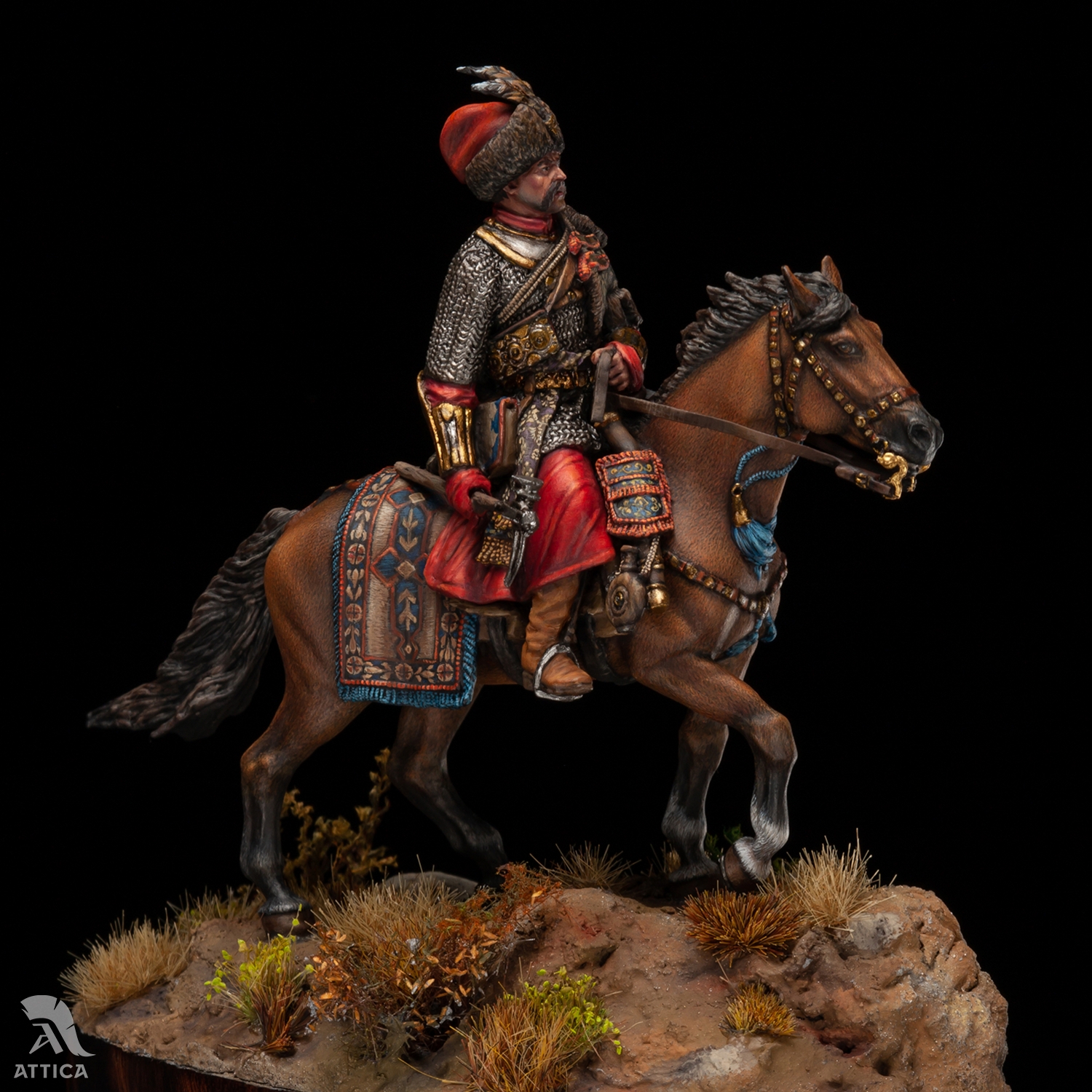Zaporozhian Cossack Colonel 54mm Painted Toy Soldier