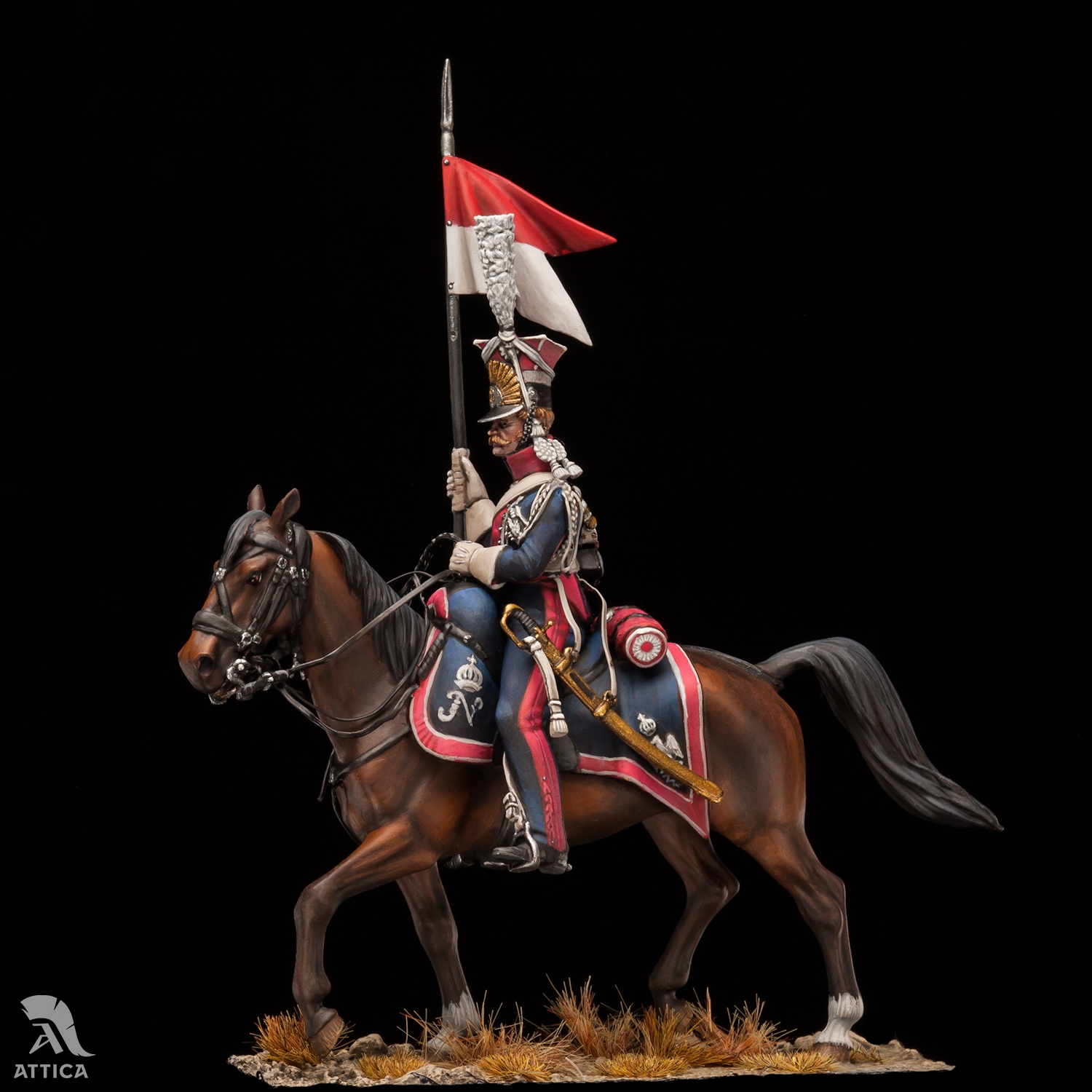 Polish Lancer on horseback Painted Toy Soldier Art Quality