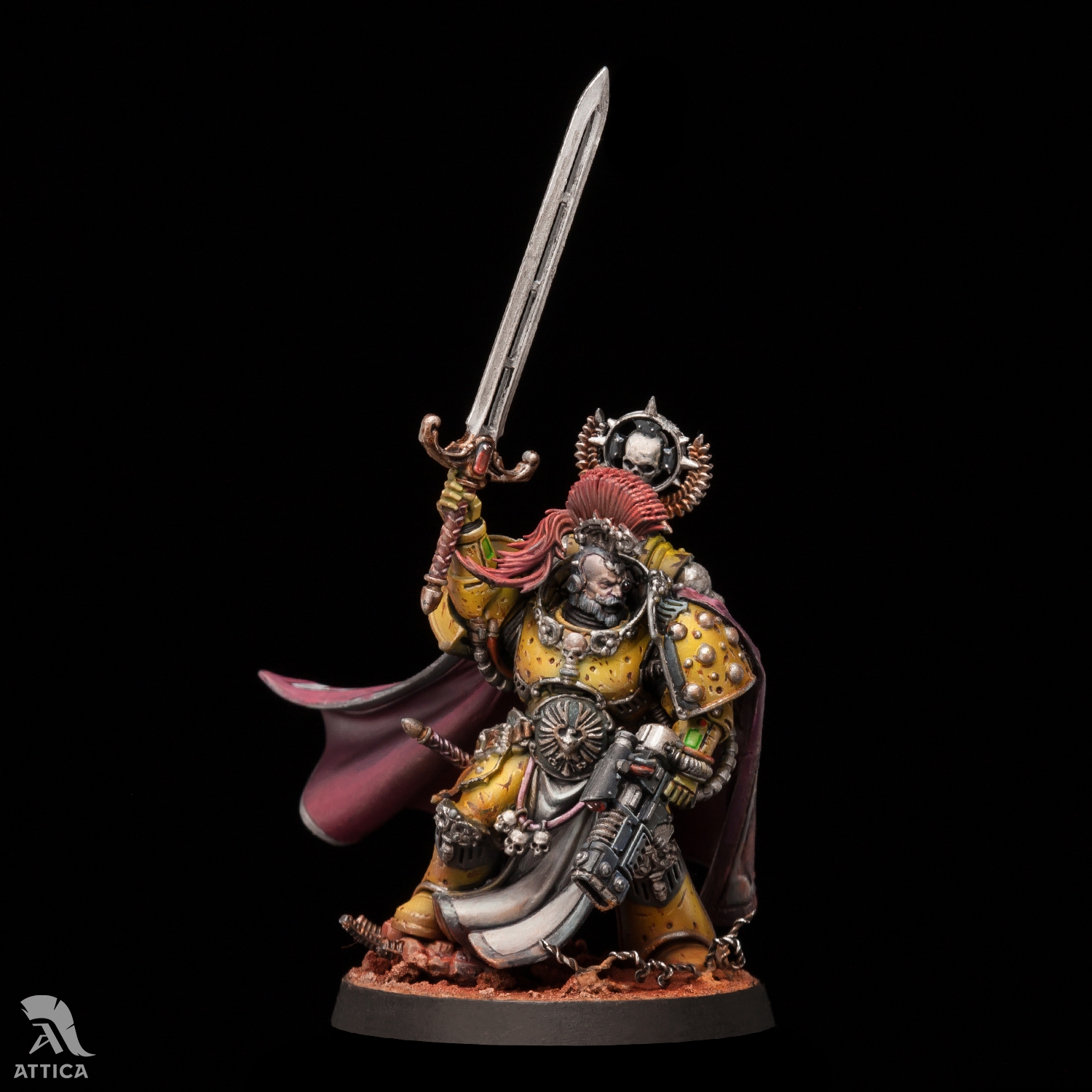 Praetor with Power Sword Imperial Fists Painted Wargaming Figure Art ...