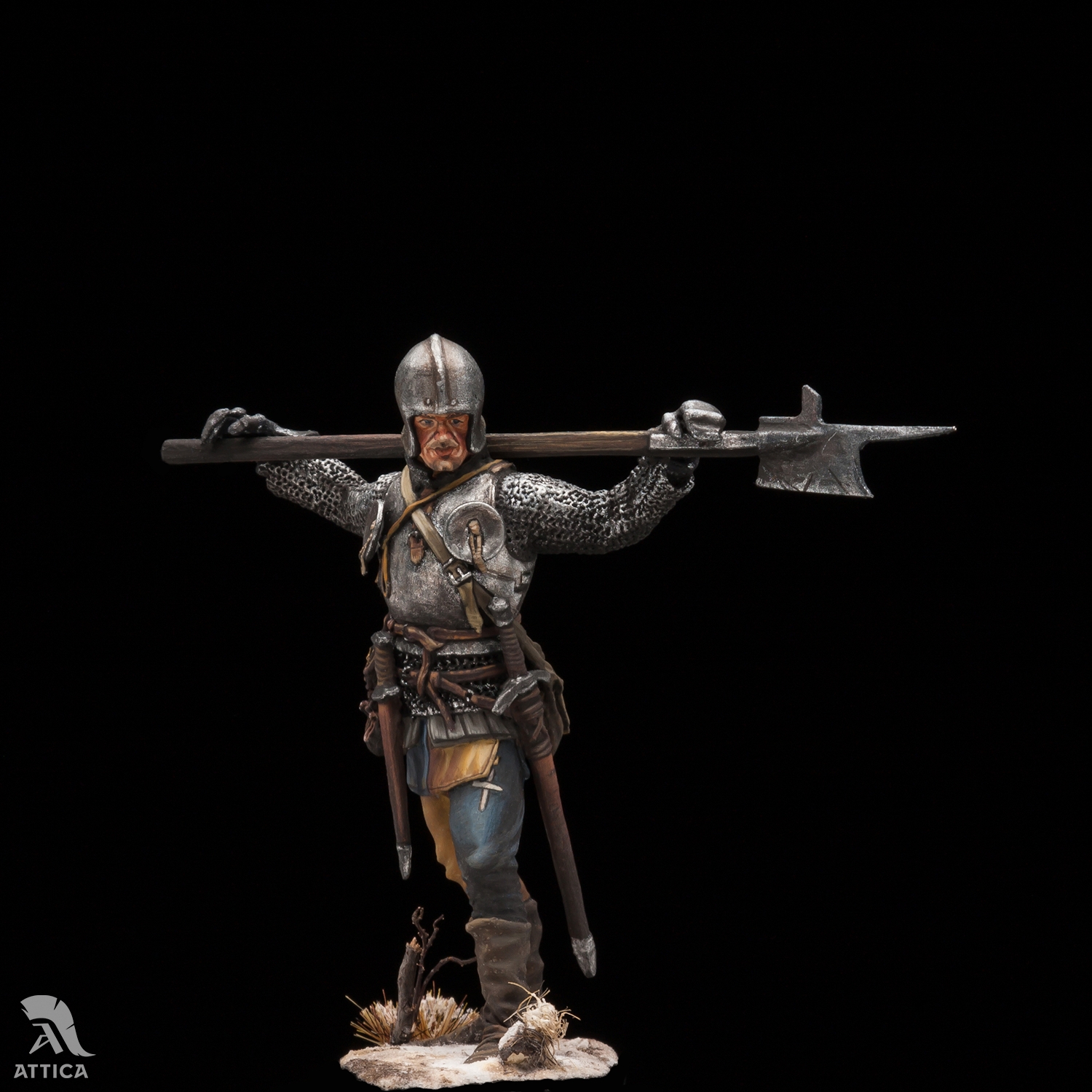 Swiss Mercenary with a halberd Painted Toy Soldier Art Quality