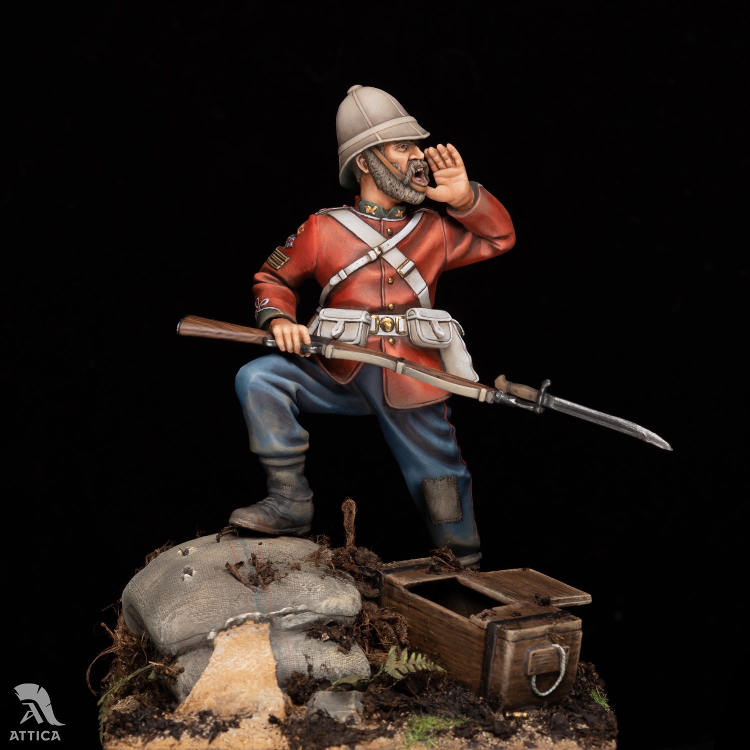British Sergeant at Zulu War Painted Toy Soldier Art Quality