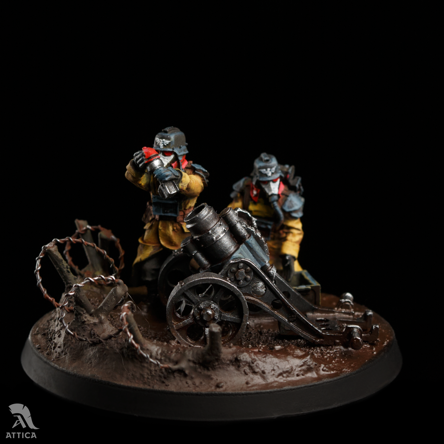 Death Korps of Krieg Mortar Team 2 Painted Wargaming Figure Art Quality